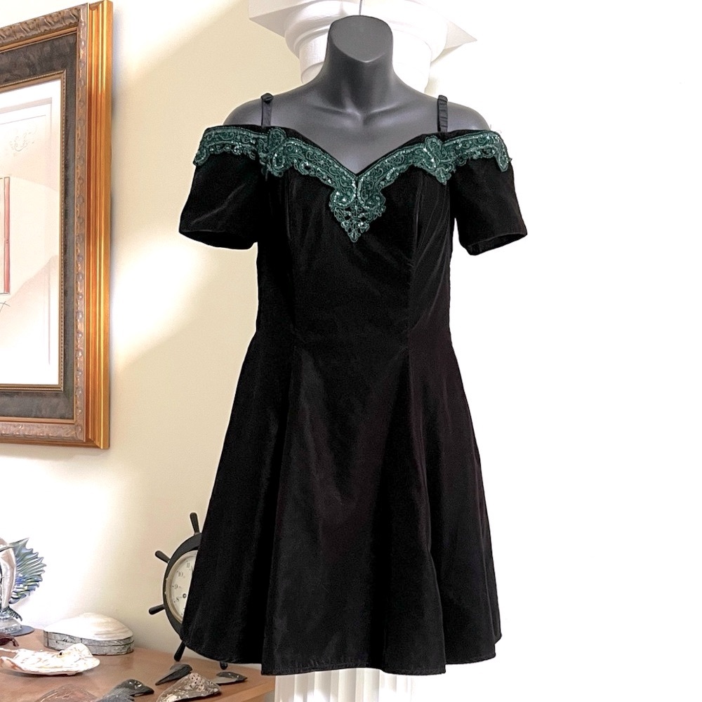 Y2k Whimsigoth Fairycore Green Velvet Vintage Rampage… - Gem